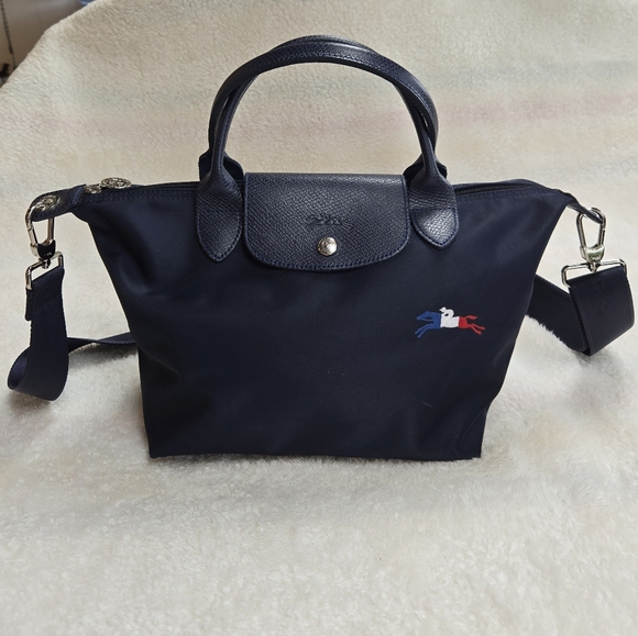Longchamp | Bags | Longchamp Navy Trs Paris Le Pliage Small Tote | Poshmark